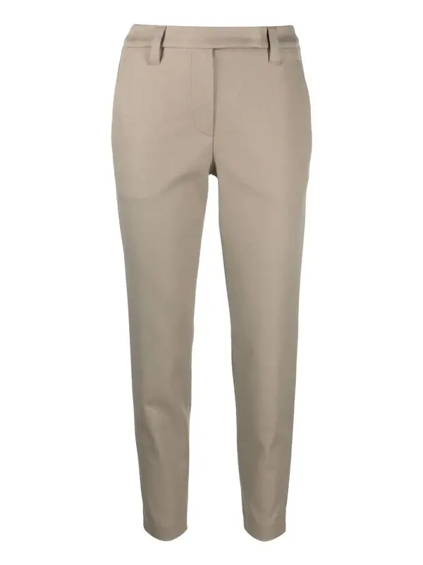 Brunello Cucinelli Elasticated-waist Cropped Trousers - Green