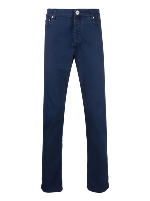 Brunello Cucinelli Dyed Straight-leg Jeans - Blue