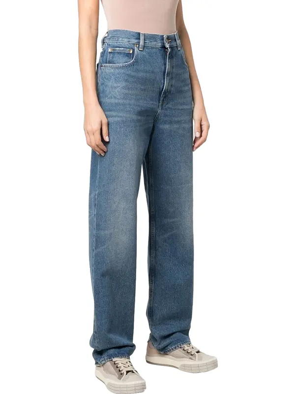 GOLDEN GOOSE Kim Wide-leg Jeans - Blue