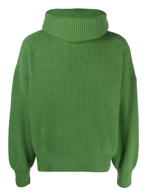 Palm Angels X Moncler Roll-neck Wool Sweater - Green