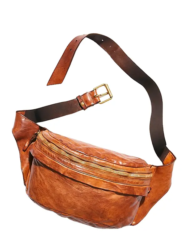 CAMPOMAGGI Leather Belt Bag - True Cognac