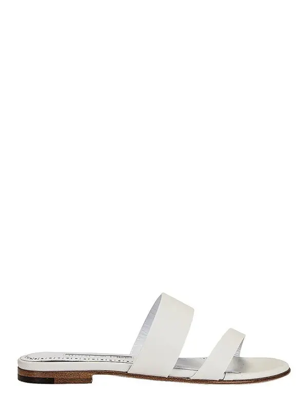 Manolo Blahnik Serrato Sandals - Blanc De Blanc