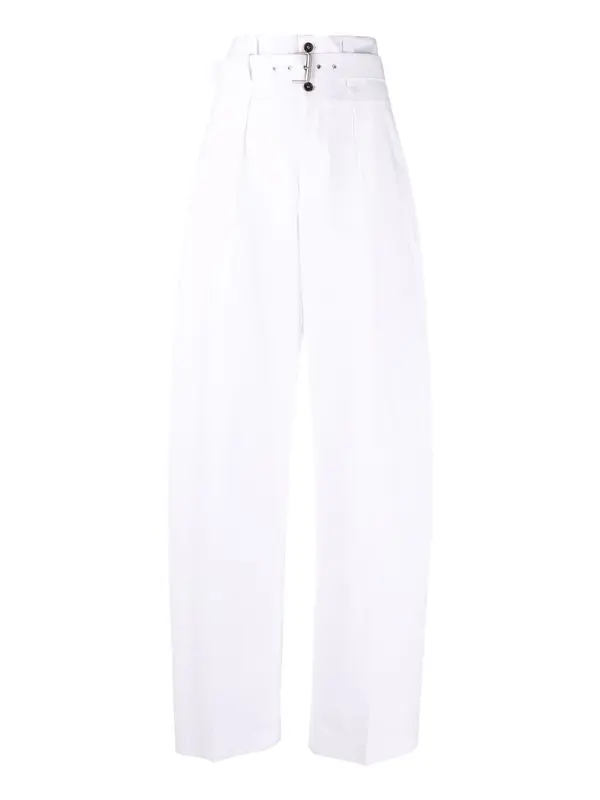 Philosophy Di Lorenzo Serafini High-waisted Wide-leg Trousers - White