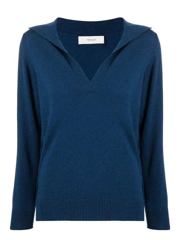 Pringle Of Scotland Polo Jumper - Blue