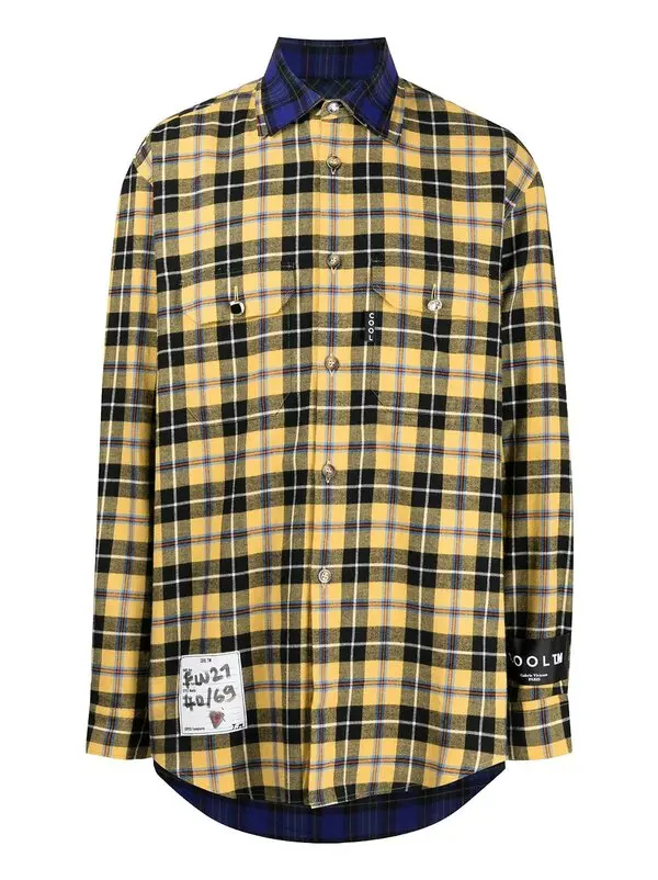 COOL T.M Plaid-check Print Shirt - Yellow