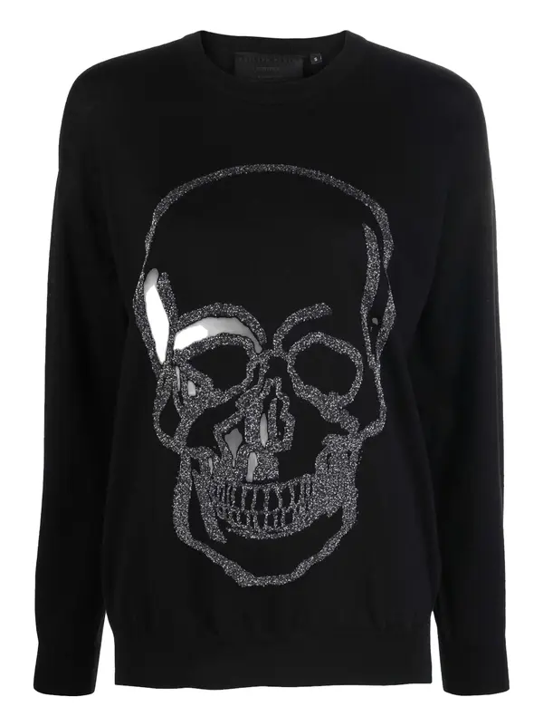 Philipp Plein Skull-print Jumper - Black