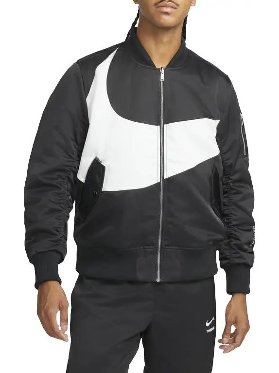 Nike Sportswear Swoosh Therma-fit Jacket - Black/photon Dust/photon Dus