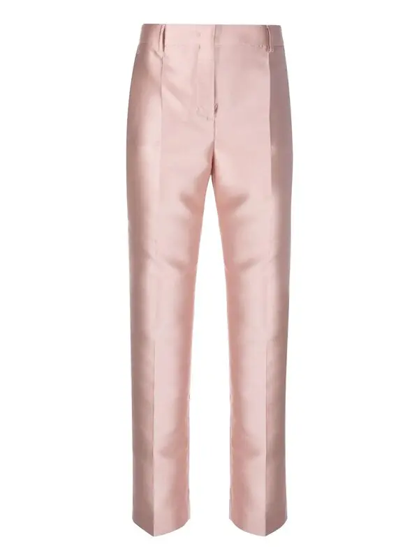 Alberta Ferretti Metallic Effect Tailored Trousers - Pink