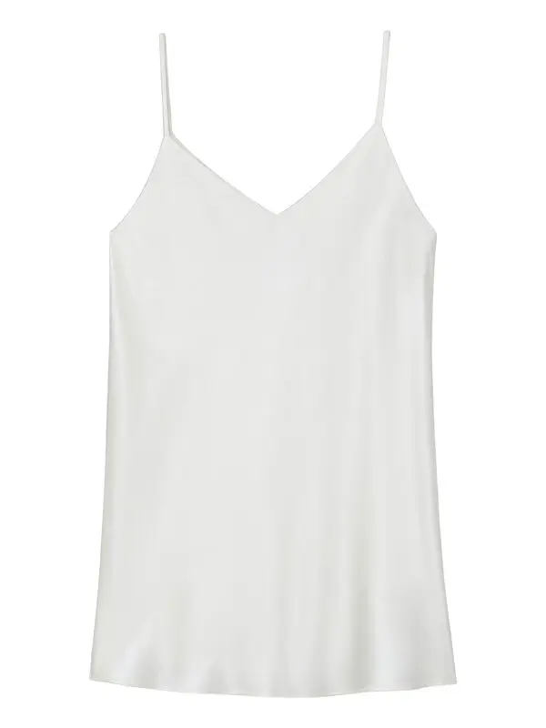 Lafayette 148 New York Silk Charmeuse Bias Tank - Cloud