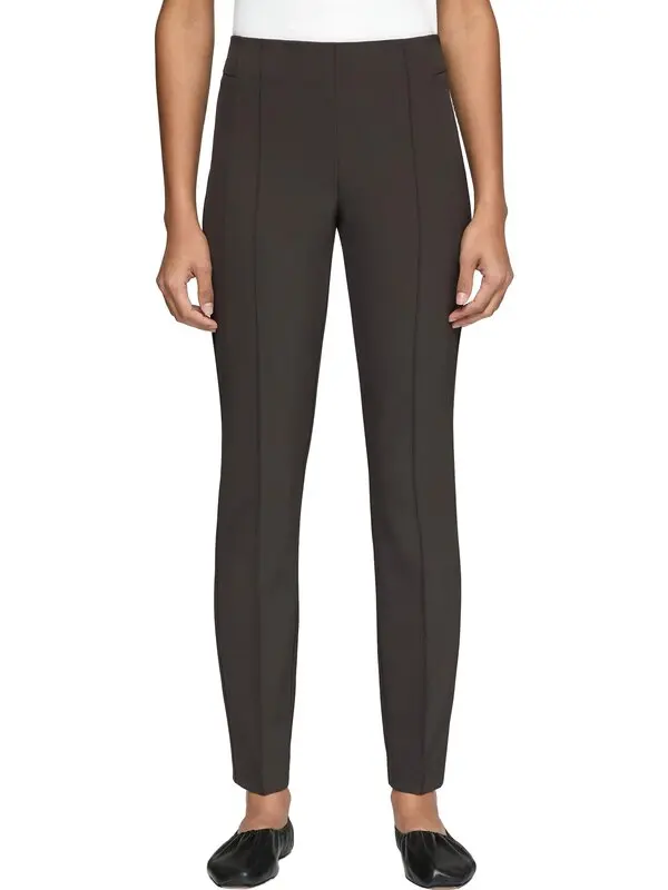 Lafayette 148 New York Stretch High-rise Slim Ankle Pants - Carbon