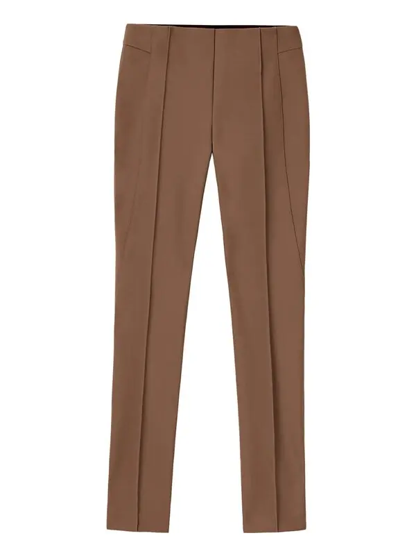 Lafayette 148 New York Stretch High-rise Slim Ankle Pants - Toffee