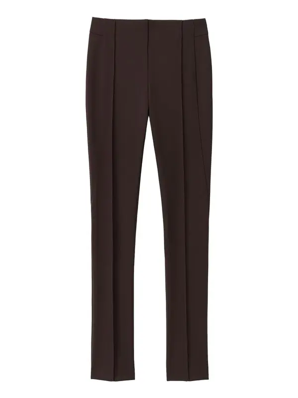 Lafayette 148 New York Stretch High Rise Slim Ankle Pants - Truffle