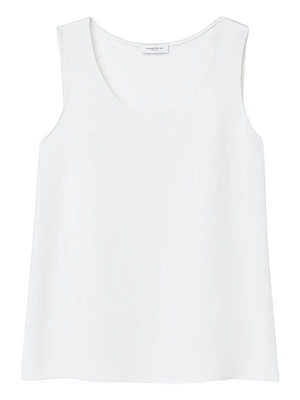 Lafayette 148 New York Sleeveless Silk Blouse - Cloud
