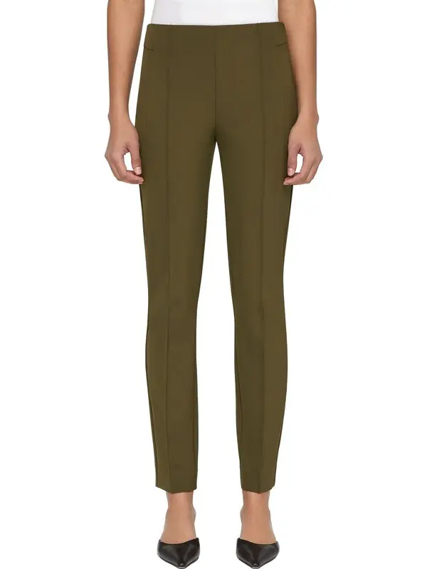 Lafayette 148 New York Petite Acclaimed Stretch Gramercy Pant - Forage Green