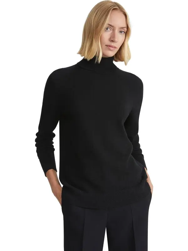Lafayette 148 New York Cashmere Turtleneck Sweater - Black