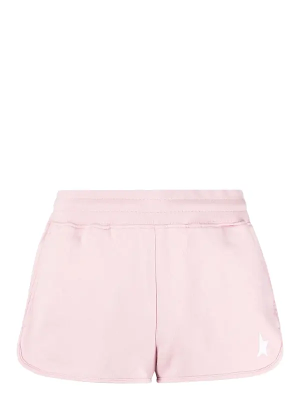 GOLDEN GOOSE Motif-print Track Shorts - Pink