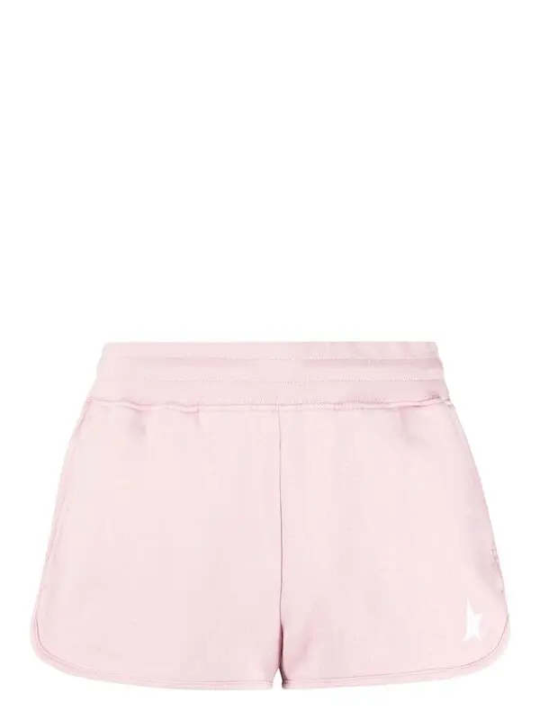 GOLDEN GOOSE Motif-print Track Shorts - Pink