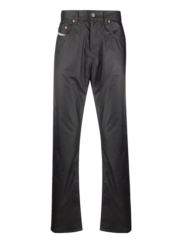 DIESEL® Coated Cotton Blend Trousers - Black