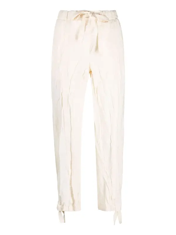 JIL SANDER Crinkle-effect Trousers - Neutrals
