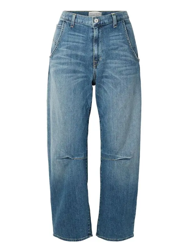 NILI LOTAN Emerson High-rise Tapered Jeans - Blue