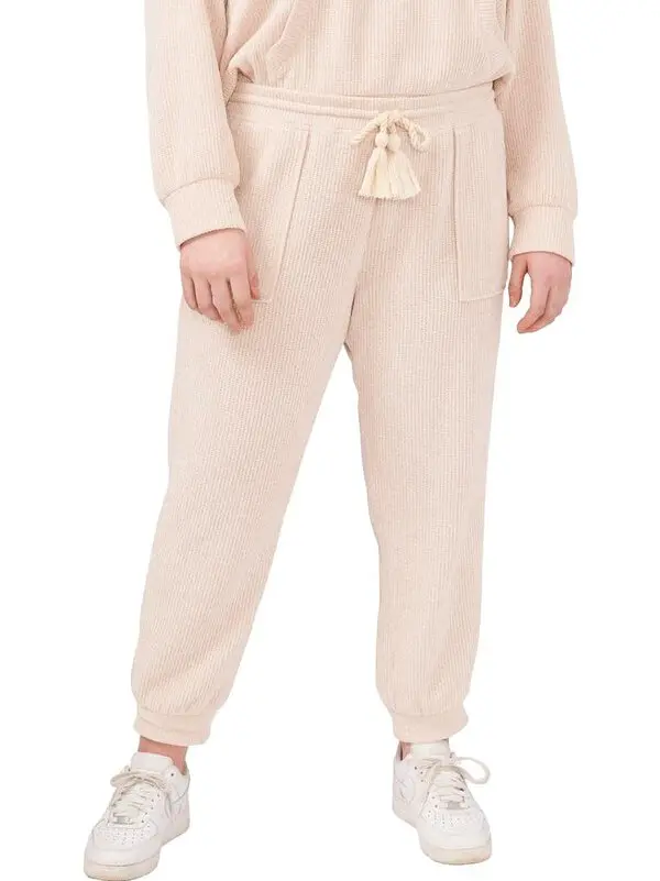 1.State Tassel Tie Joggers - Soft Ecru