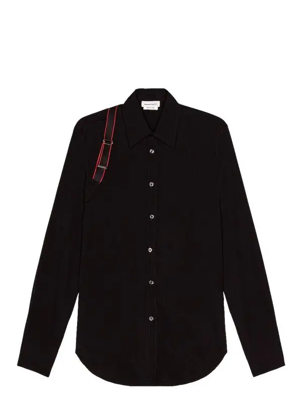 Alexander McQueen Logo Tape Harness Shirt - Black