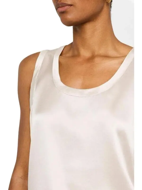 Lafayette 148 New York Reversible Silk Charmeuse Shell - Black