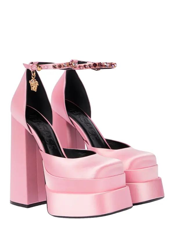 Versace Medusa Aevitas Platform Pumps - Pink