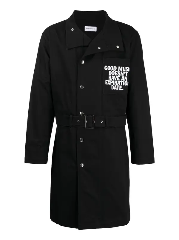 HONEY FUCKING DIJON Slogan-print Coat - Black
