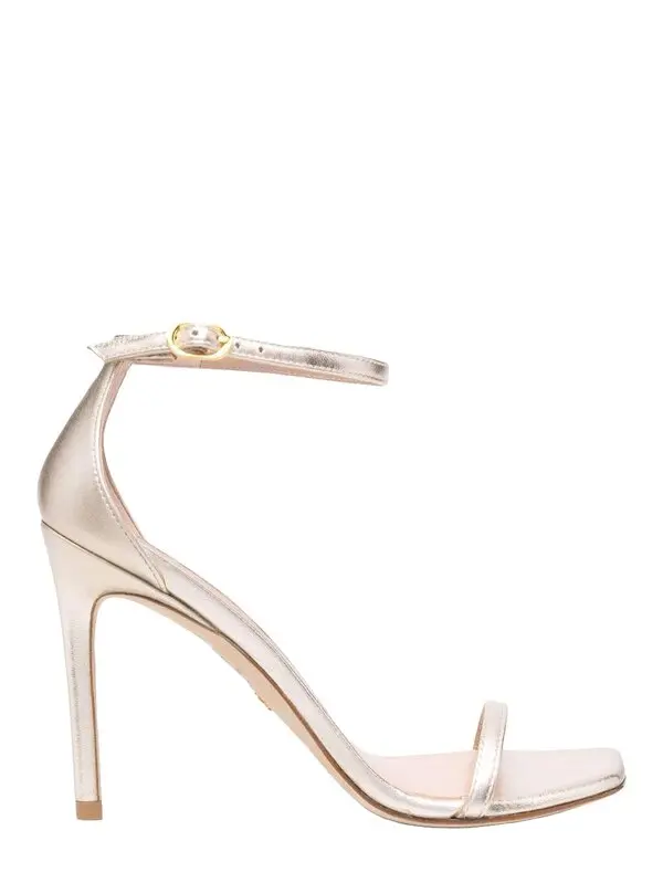 STUART WEITZMAN Square-toe Sandals - Gold