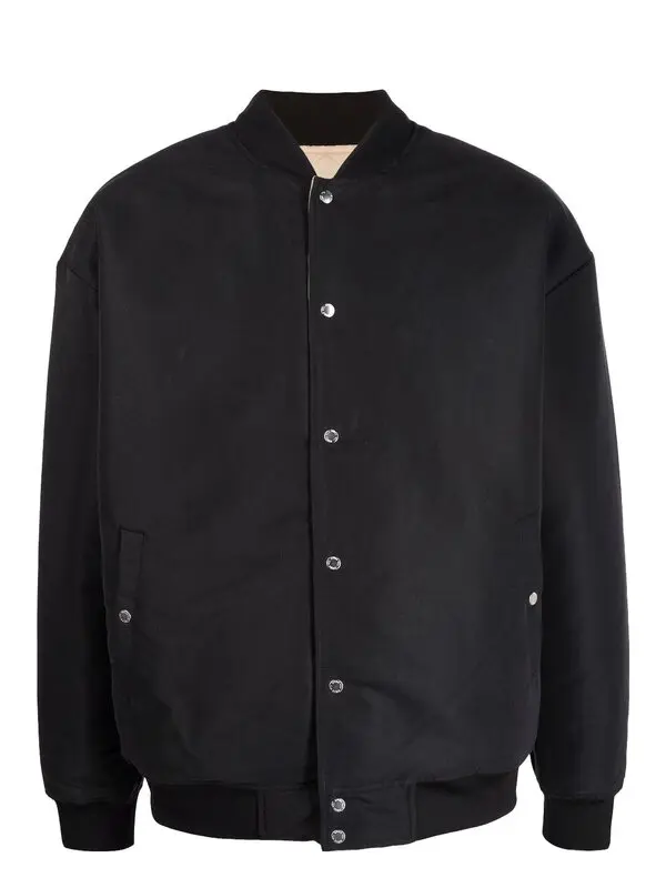 PUMA Reversible Diamond Quilted Bomber Jacket With Logo Patch - Black