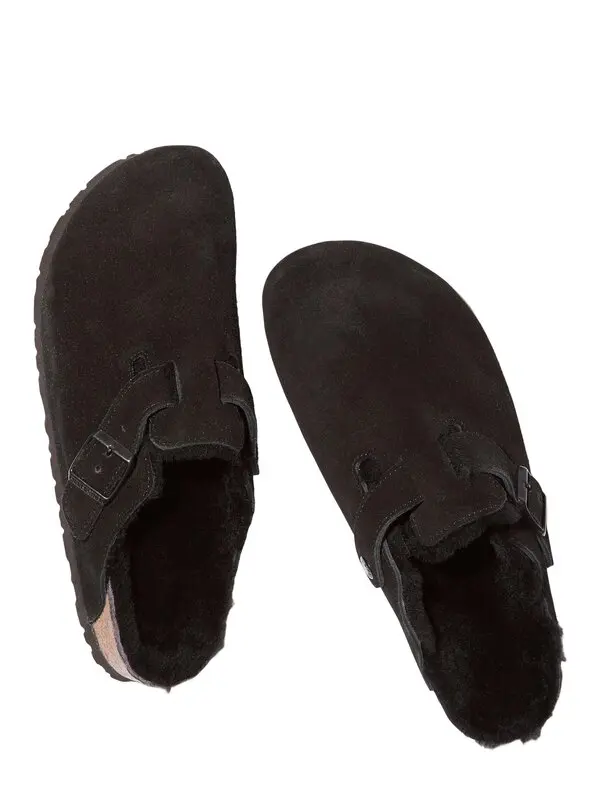 BIRKENSTOCK Boston Shearling-lined Clogs - Black,black Suede
