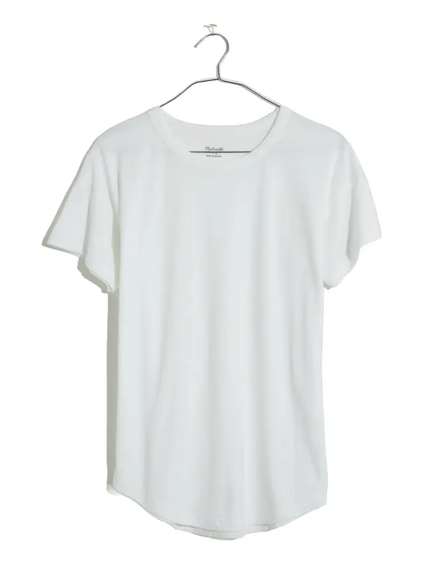 Madewell Whisper Cotton Ribbed Crewneck Tee - Optic White
