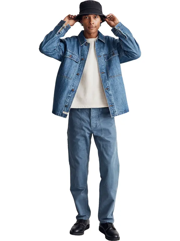 Madewell Relaxed Straight Workwear Pants - Deep River