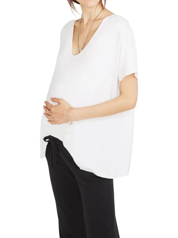 Madewell Hatch Collection&reg; Maternity Tee - White