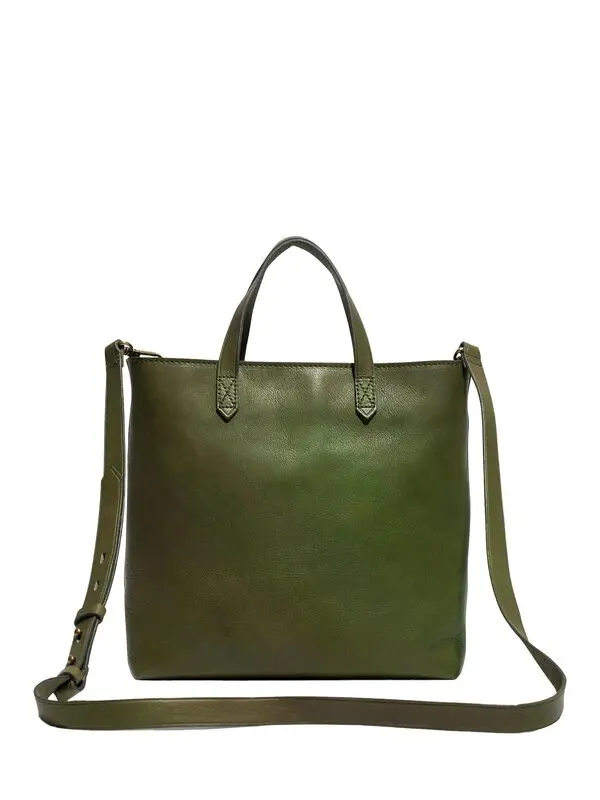 Madewell Zip-top Leather Crossbody - Muted Olive