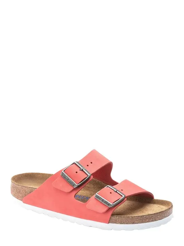 Madewell Birkenstock&reg; Arizona Soft Footbed Sandals In Nubuck - Coral