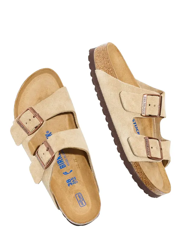 Madewell Birkenstock® Arizona Soft Footbed Nubuck Sandals - Taupe