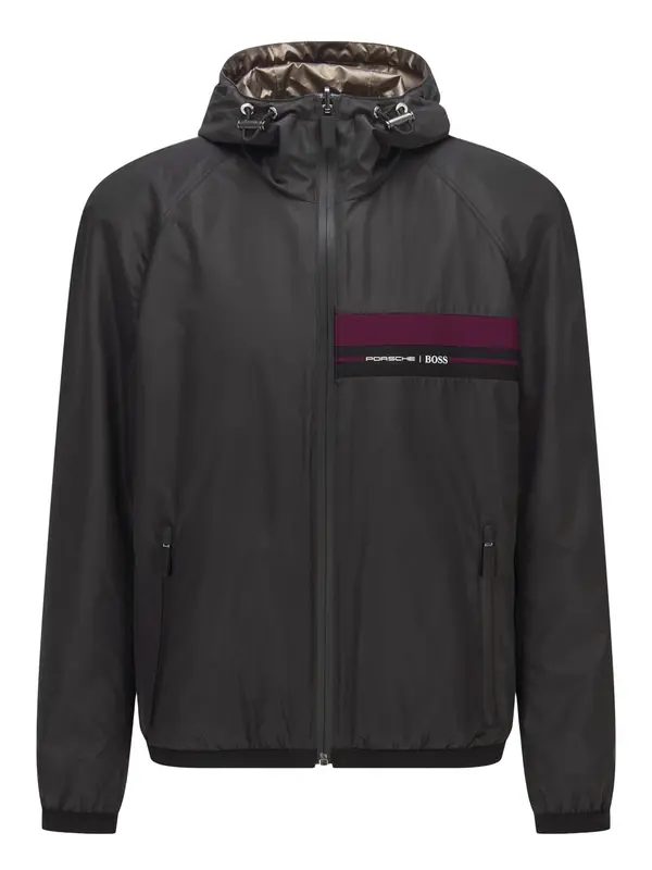 BOSS X Porsche Cannel Windbreaker Jacket - Black