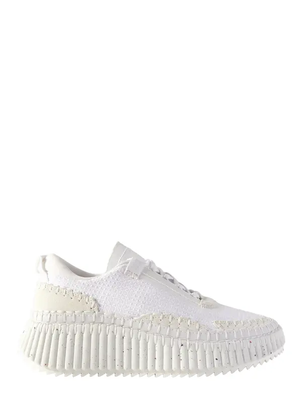 Chloé Nama Embroidered Sneakers - White