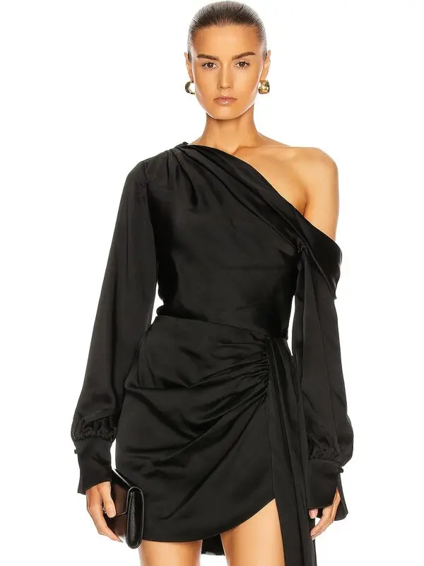 Simkhai Alice One Shoulder Top - Black