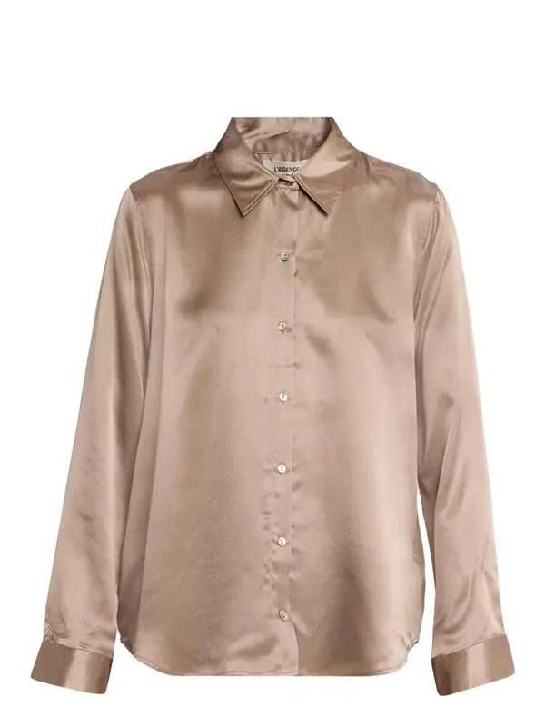 L'AGENCE Tyler Long-sleeve Blouse - Light Card