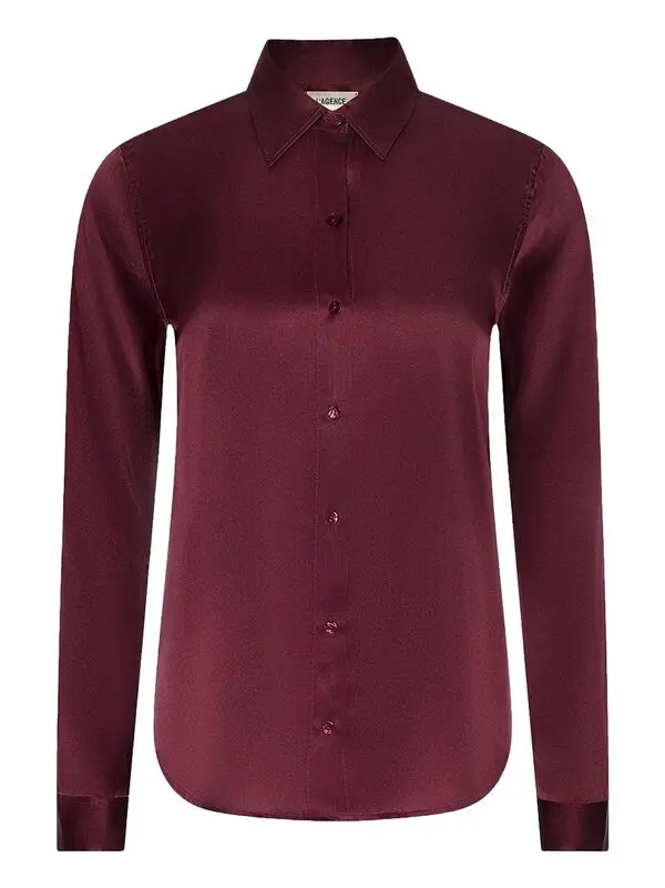 L'Agence Tyler Long-sleeve Blouse - Merlot Red
