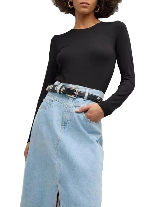 Majestic Filatures Soft Touch Long-sleeve Top - Noir