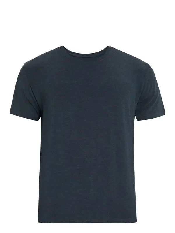 Derek Rose Marl Crewneck Short-sleeve Knit Tee - Charcoal