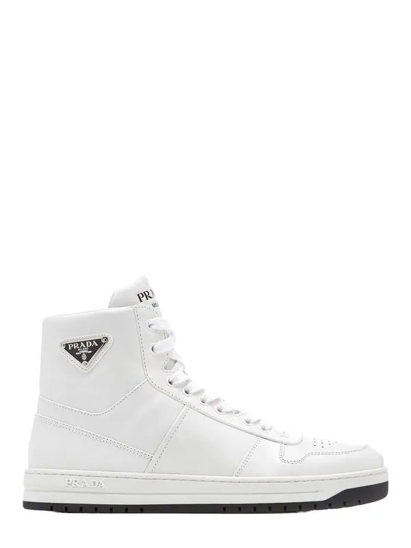 Prada High-top Lace-up Sneakers - Black,white