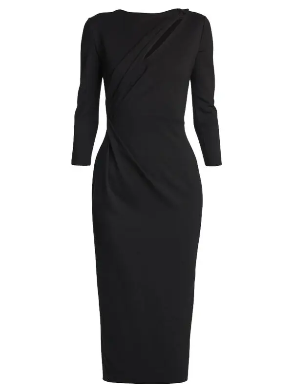 Giorgio Armani Jersey Asymmetric Cut-out Dress - Nero