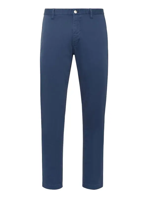 Philipp Plein Hexagon-patch Slim-fit Chinos - Blue