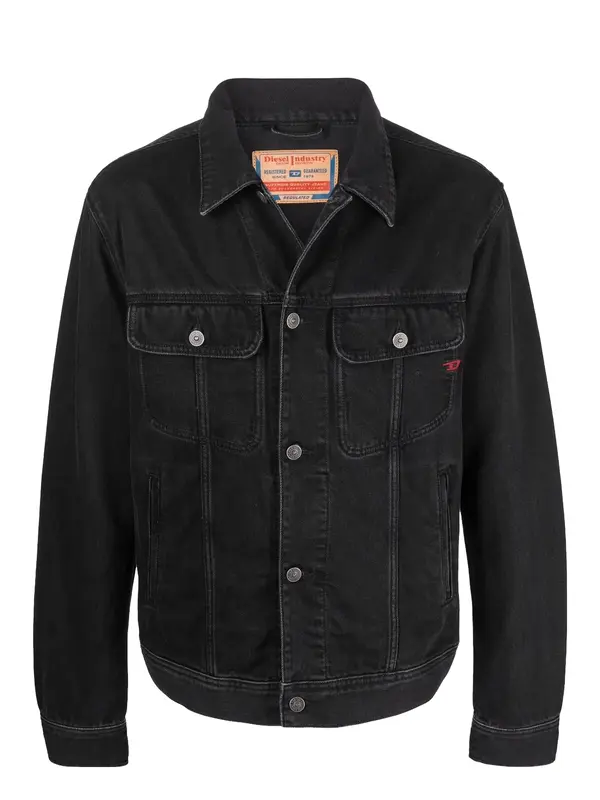 DIESEL® Button-up Denim Jacket - Black