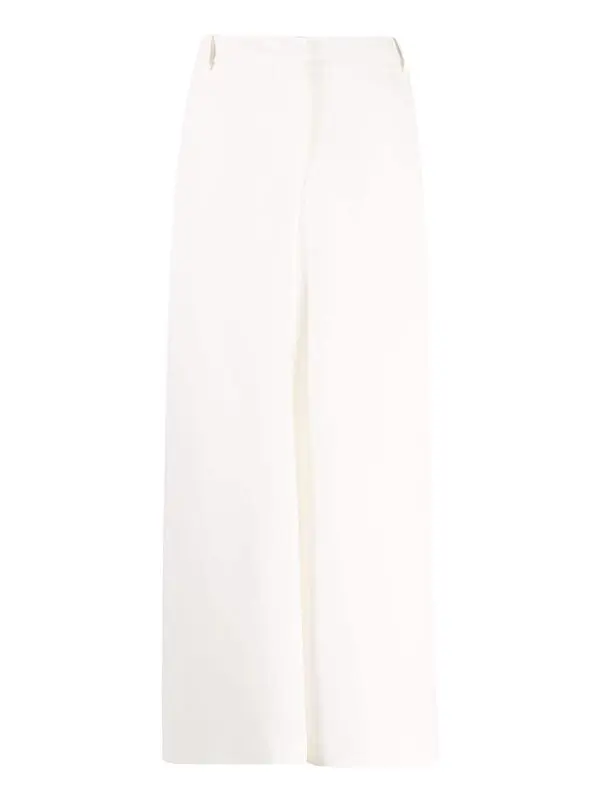 Valentino Garavani Cropped Wide-leg Trousers - White